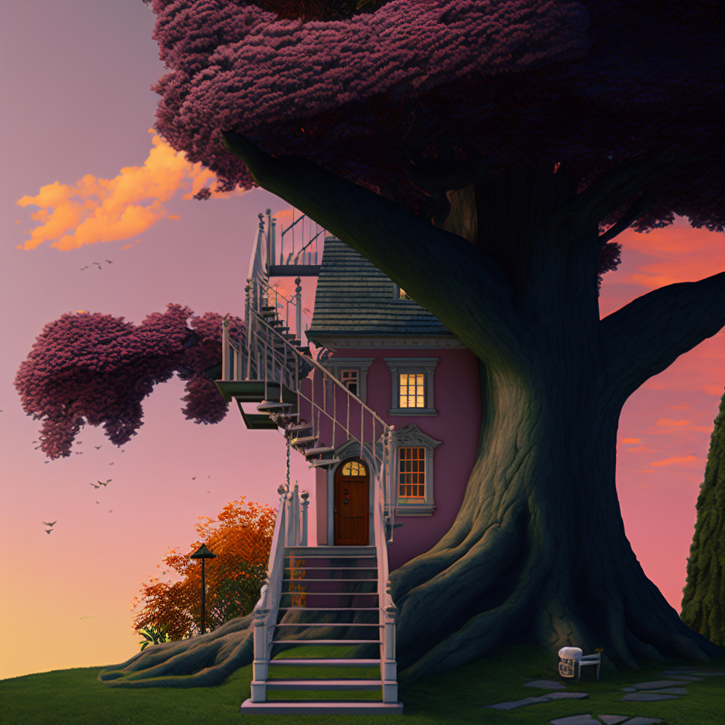 MidJourney Artificial Intelligence (AI) – Tree Houses - Photography by Mark Seton